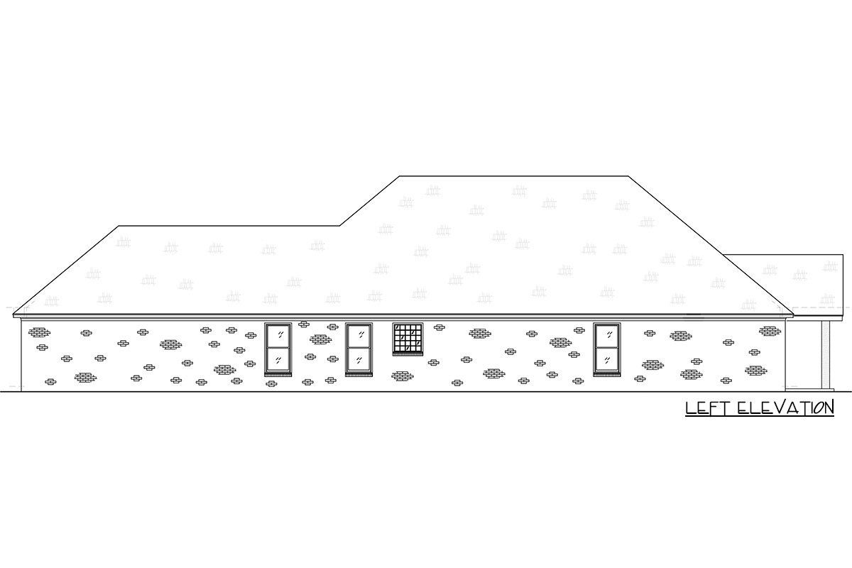 Acadian House Plan Rear Garage