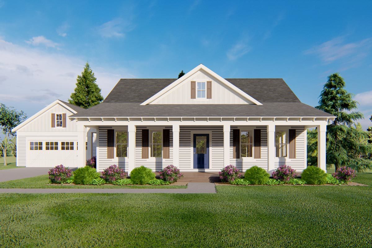 Exclusive Southern Cottage Plan with Open-Concept Floor Plan ...