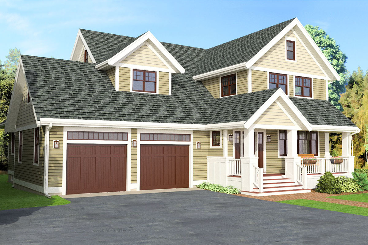 New American House Plan with Flexible Main Floor - 654001KNA ...