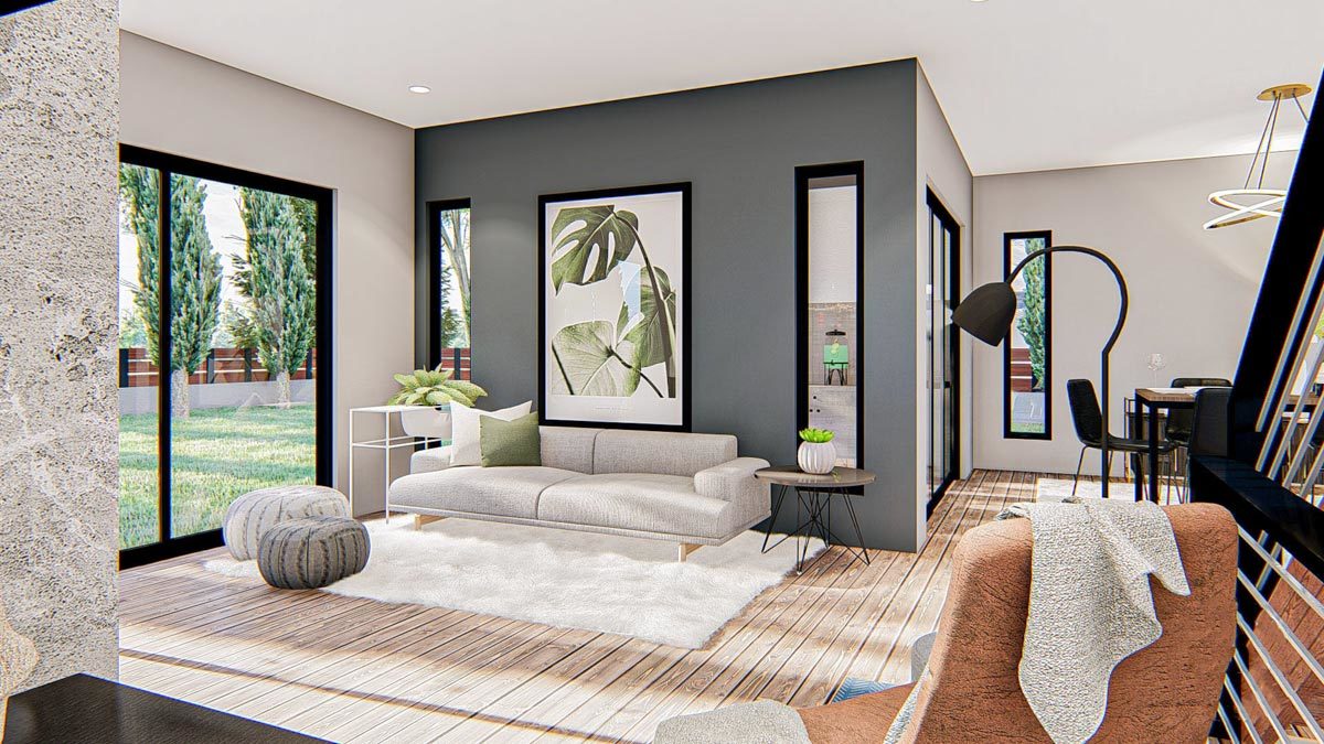 Gorgeous Modern-style 2-story Home Plan with Upstairs Family Room ...