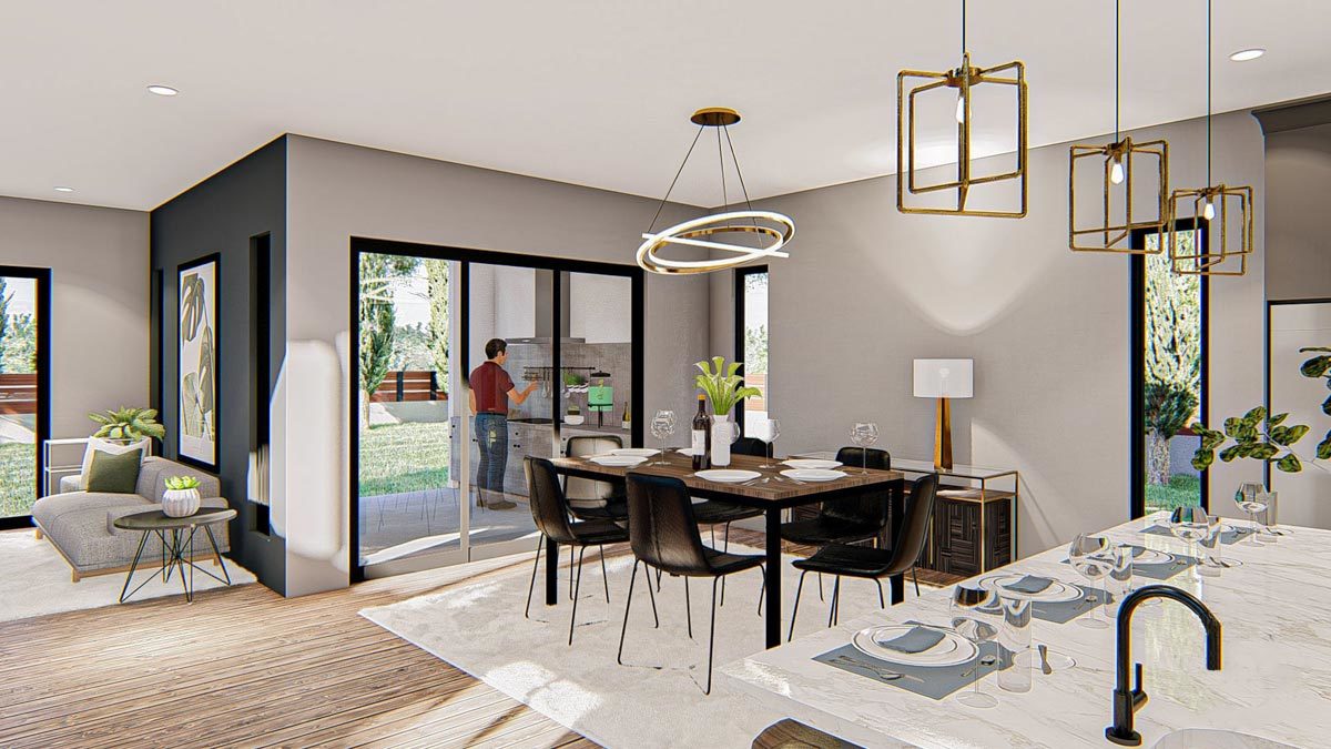 Gorgeous Modern-style 2-story Home Plan with Upstairs Family Room ...