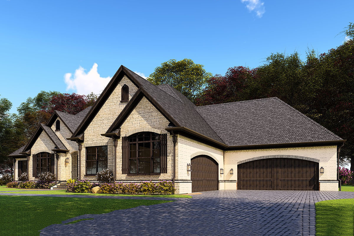 Stellar European Home Plan with Large Screened Porch - 70664MK ...