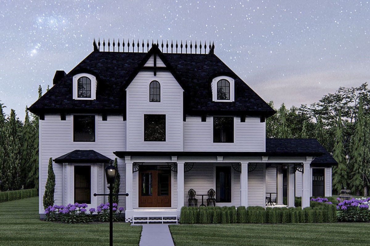 Victorian-inspired House Plan with Upstairs Bedrooms and Laundry ...