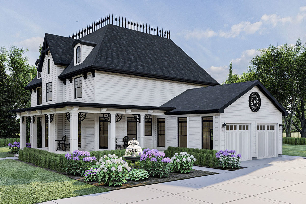 Victorian-inspired House Plan with Upstairs Bedrooms and Laundry ...