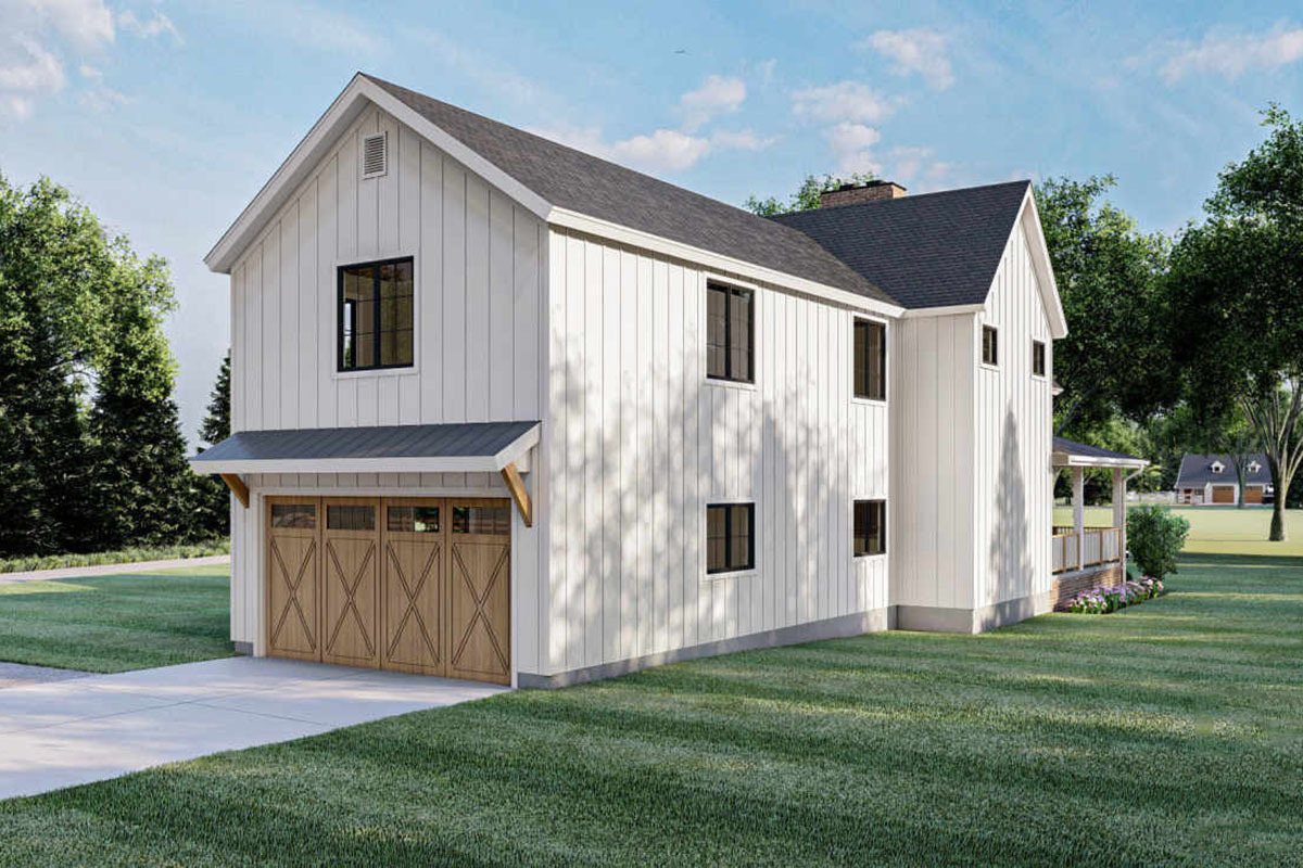 Country Farmhouse with 2-Car Rear Load Garage - 62900DJ | Architectural ...