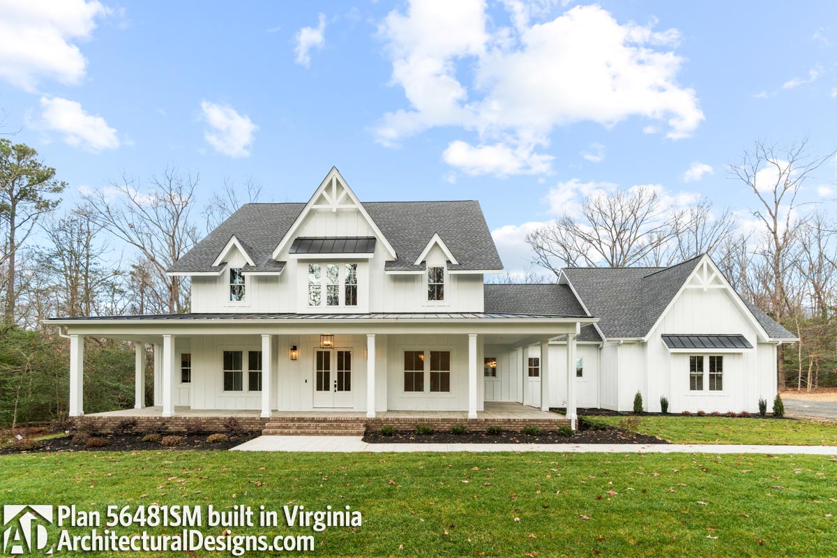 Virginia Farmhouse Plans Plan 51762HZ: Budget Friendly Modern