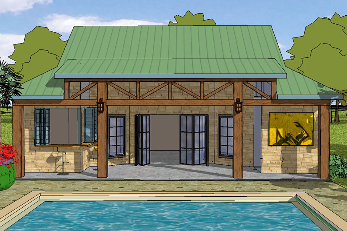 1-Bedroom Home Plan with Large Covered Porch - 530027UKD ...