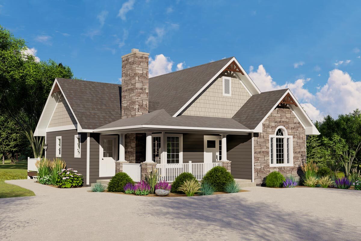 Cozy Cottage Plan with Screened Porch and Optional Lower Level ...