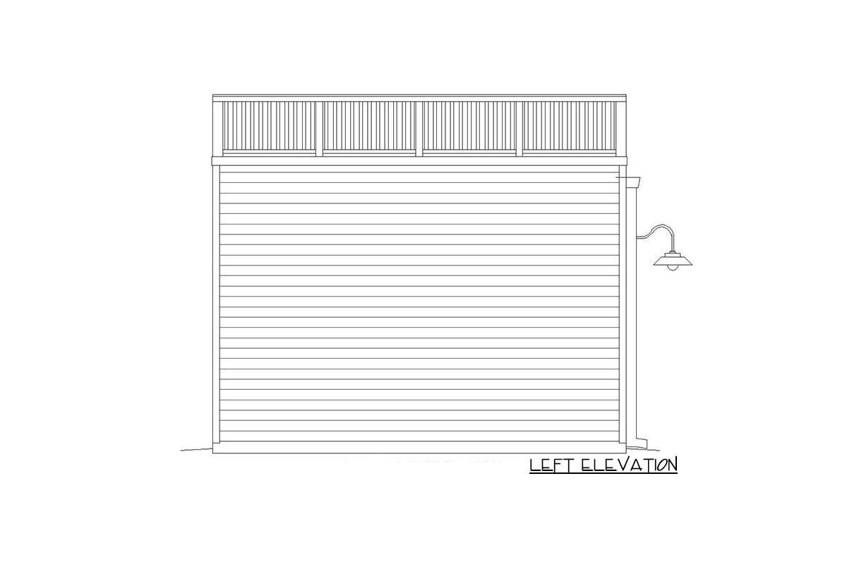 Detached Garage Plan with Rooftop Deck - 68705VR | Architectural ...