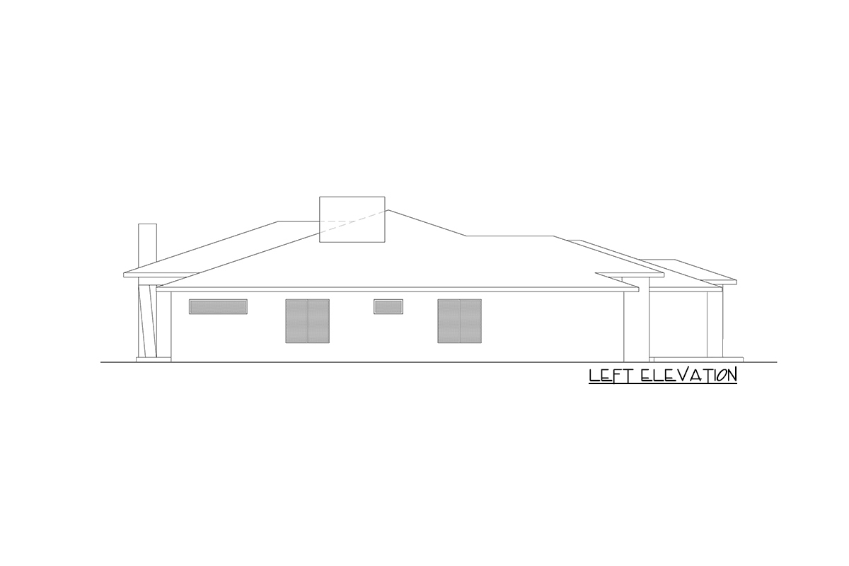 Contemporary Home Plan with Home Office and Split Bedrooms - 666098RAF ...