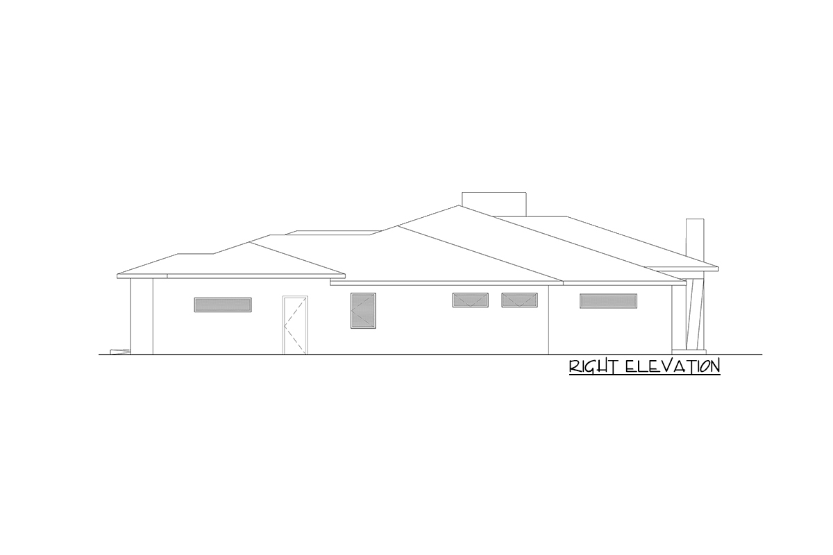 Contemporary Home Plan with Home Office and Split Bedrooms - 666098RAF ...