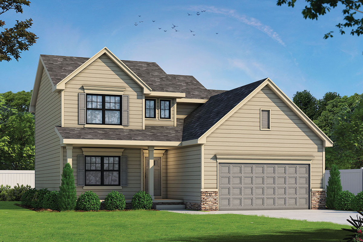 2-Story House Plan with Flex Room as 4th Bedroom Option - 42659DB ...