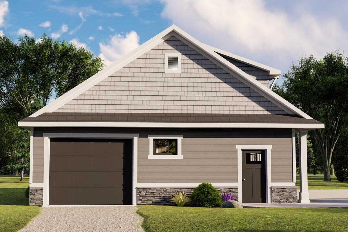 Front- and Side-loading 5-Car Detached Garage Plan - 135020GRA ...