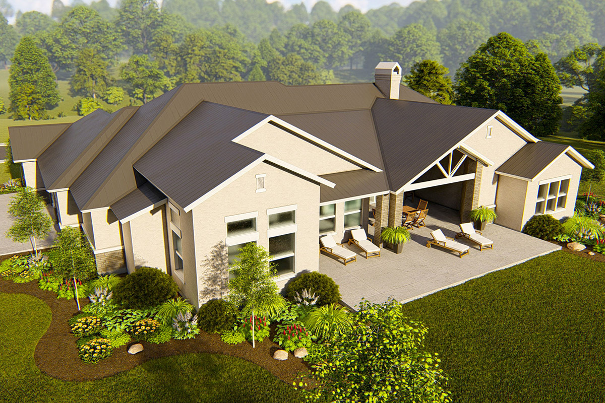 One-level Craftsman Home Plan with Game and Media Rooms - 54030LK ...