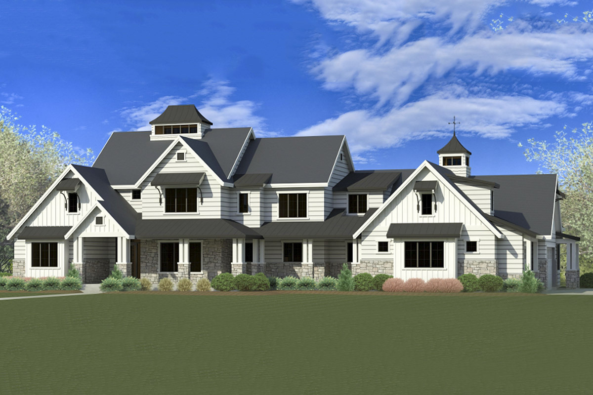 Extravagant Two-story Modern Farmhouse Plan with Casita and Sports ...