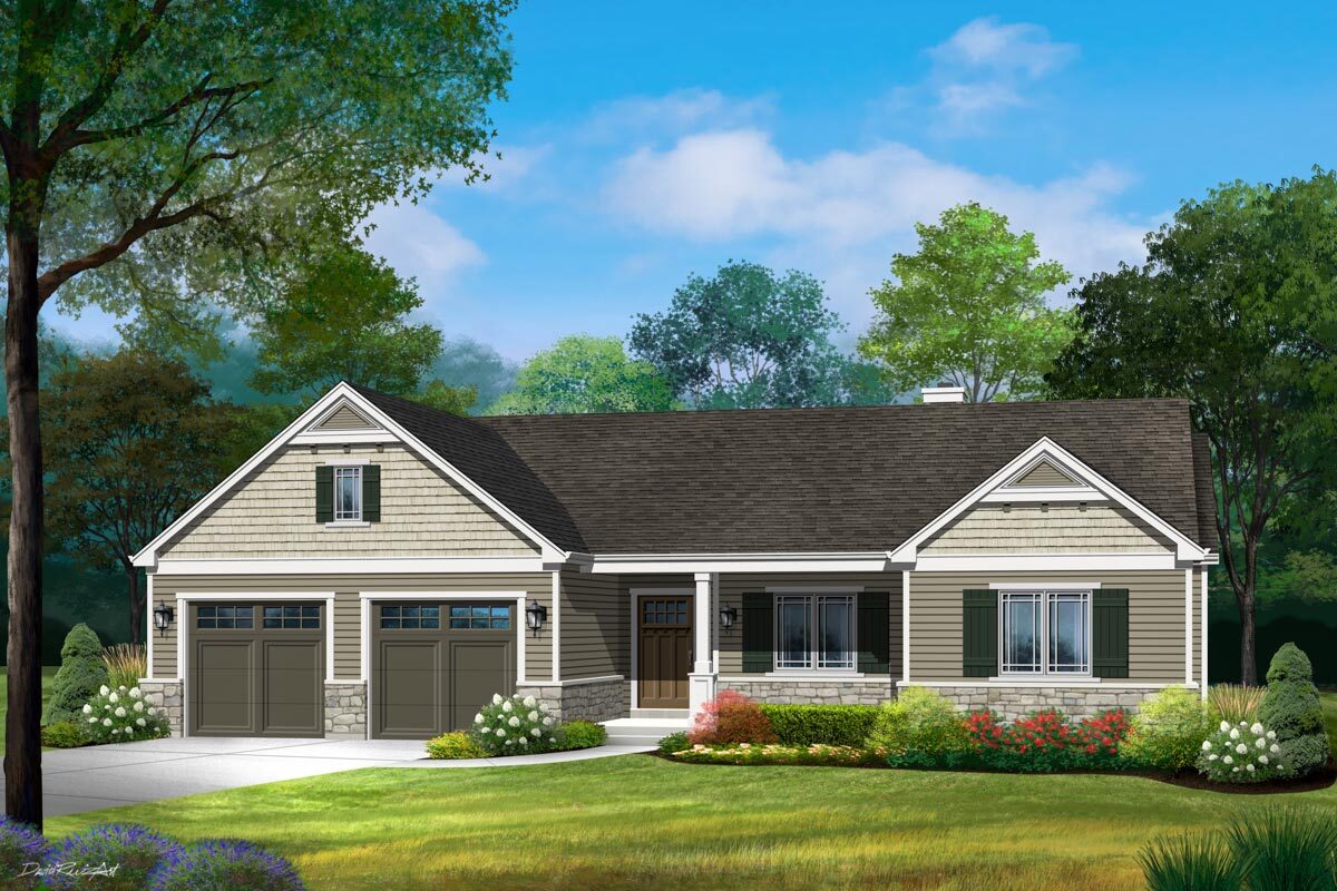 3 Bed Home Plan With Large Laundry And Mudroom 22167sl