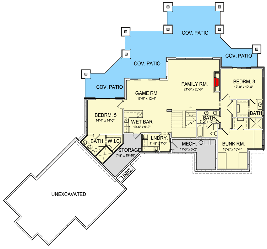 Plan 290123IY: Modern Prairie Mountain Home Plan for a Rear Sloped Lot ...