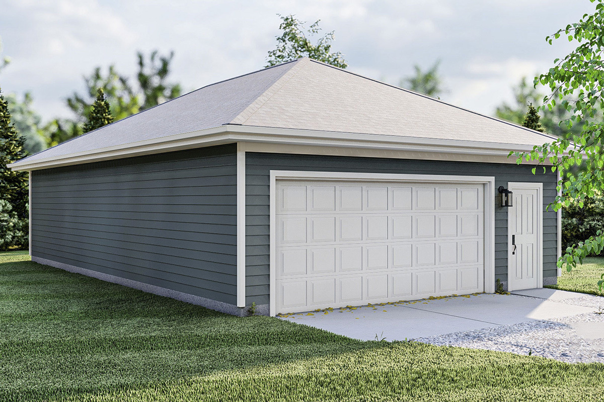 Rectangular Detached Garage Plan - 62359DJ | Architectural Designs ...