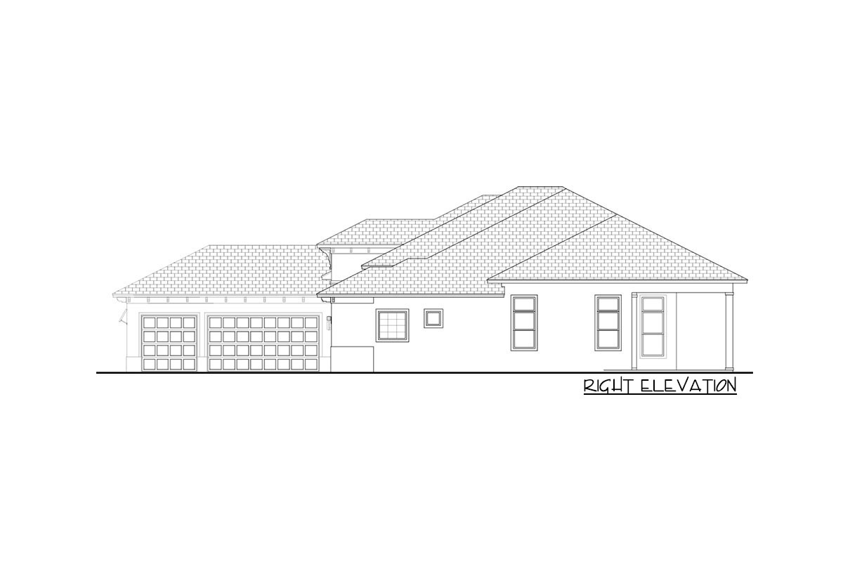 Coastal Southern Home Plan with Private Master Suite and 3-Car Garage ...