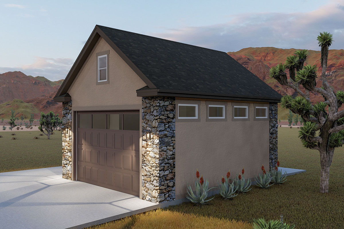 Drive-through Garage with Large Storage Room - 61220UT | Architectural ...