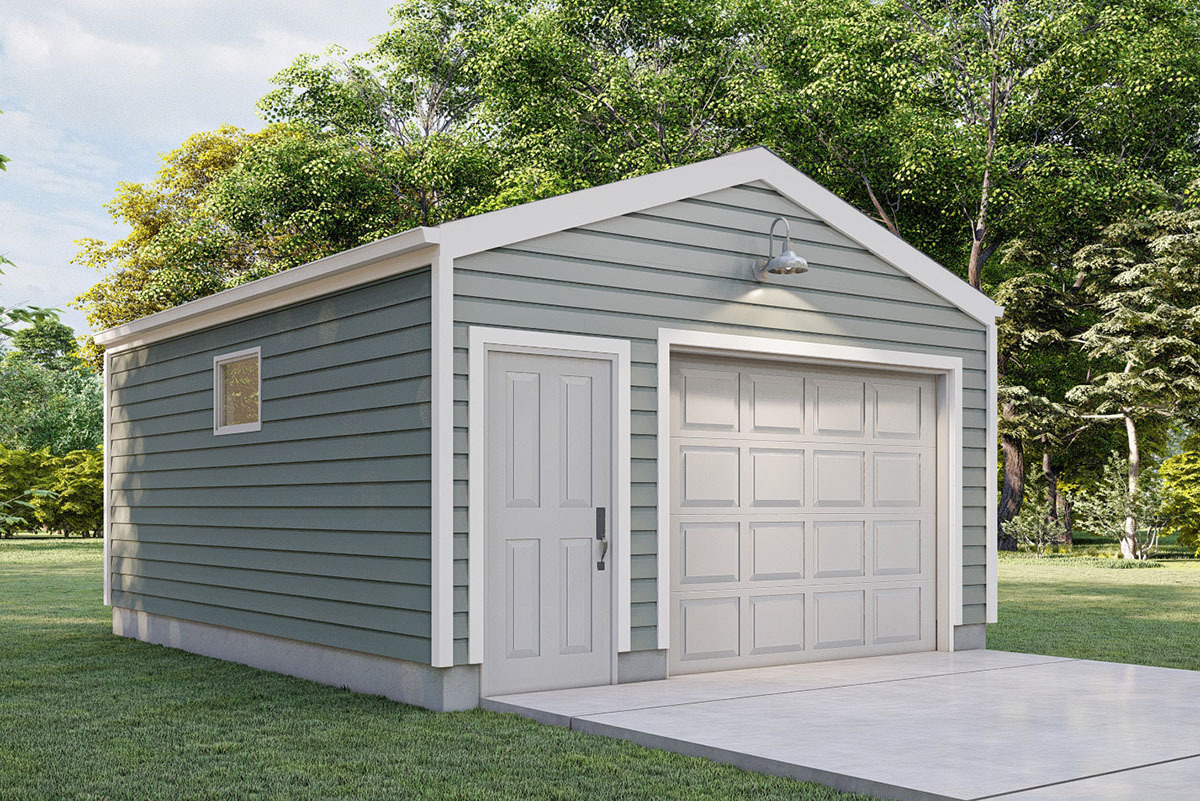 Simple 1-Car Detached Garage with Workshop Potential - 62375DJ ...