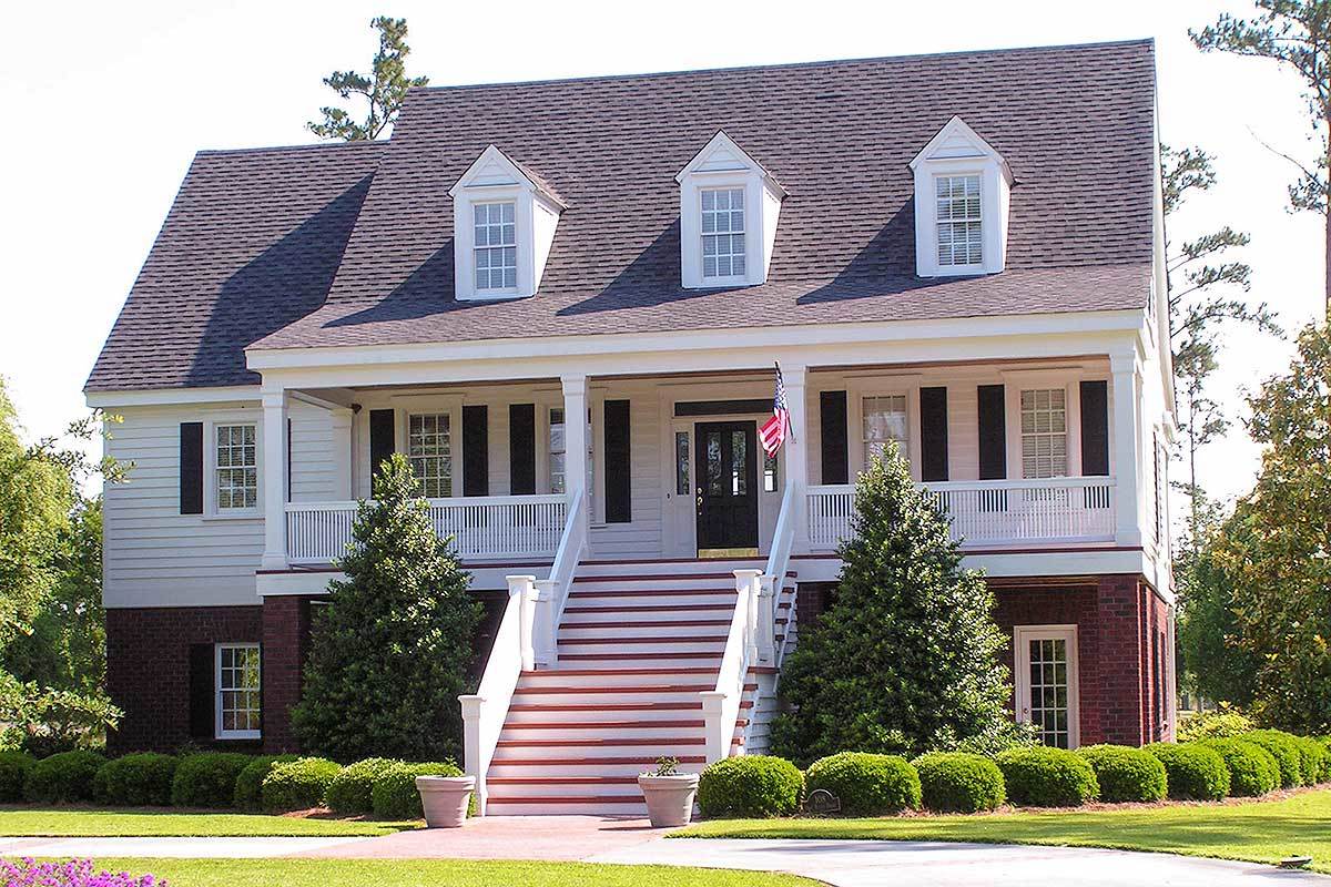 Raised 4 Bedroom Country Home Plan - 32536WP | Architectural Designs ...