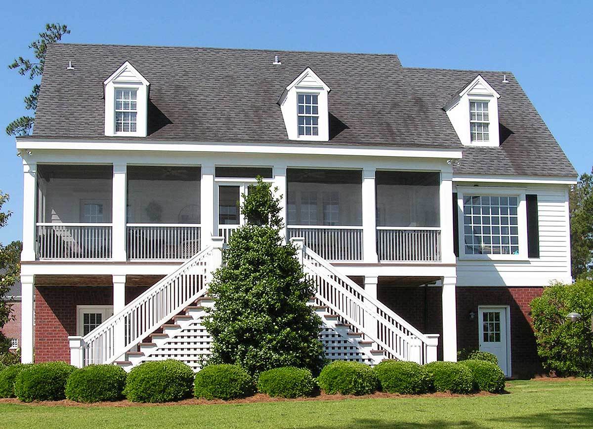 Raised 4 Bedroom Country Home Plan - 32536WP | Architectural Designs ...