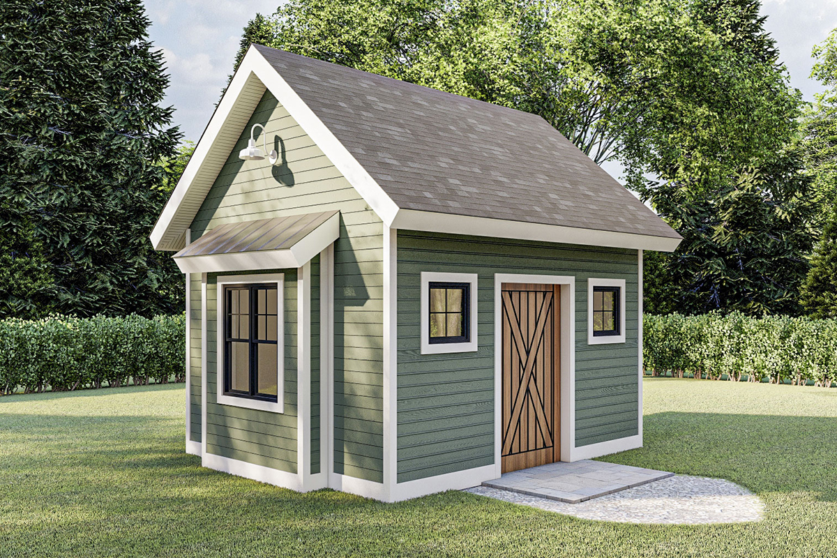 Plan 623010DJ: Shed with Bay Window and Traditional Good Looks