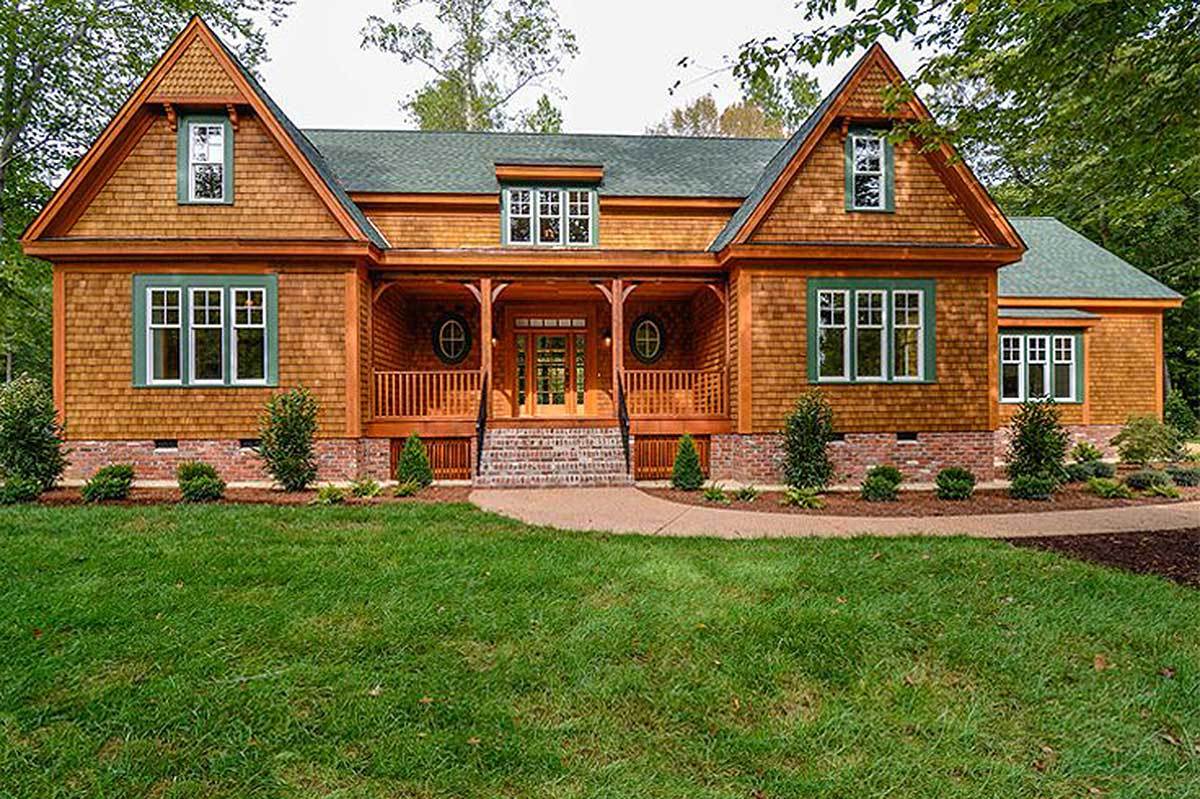 Delightful Shingle Style House Plan - 32615WP | Architectural Designs ...