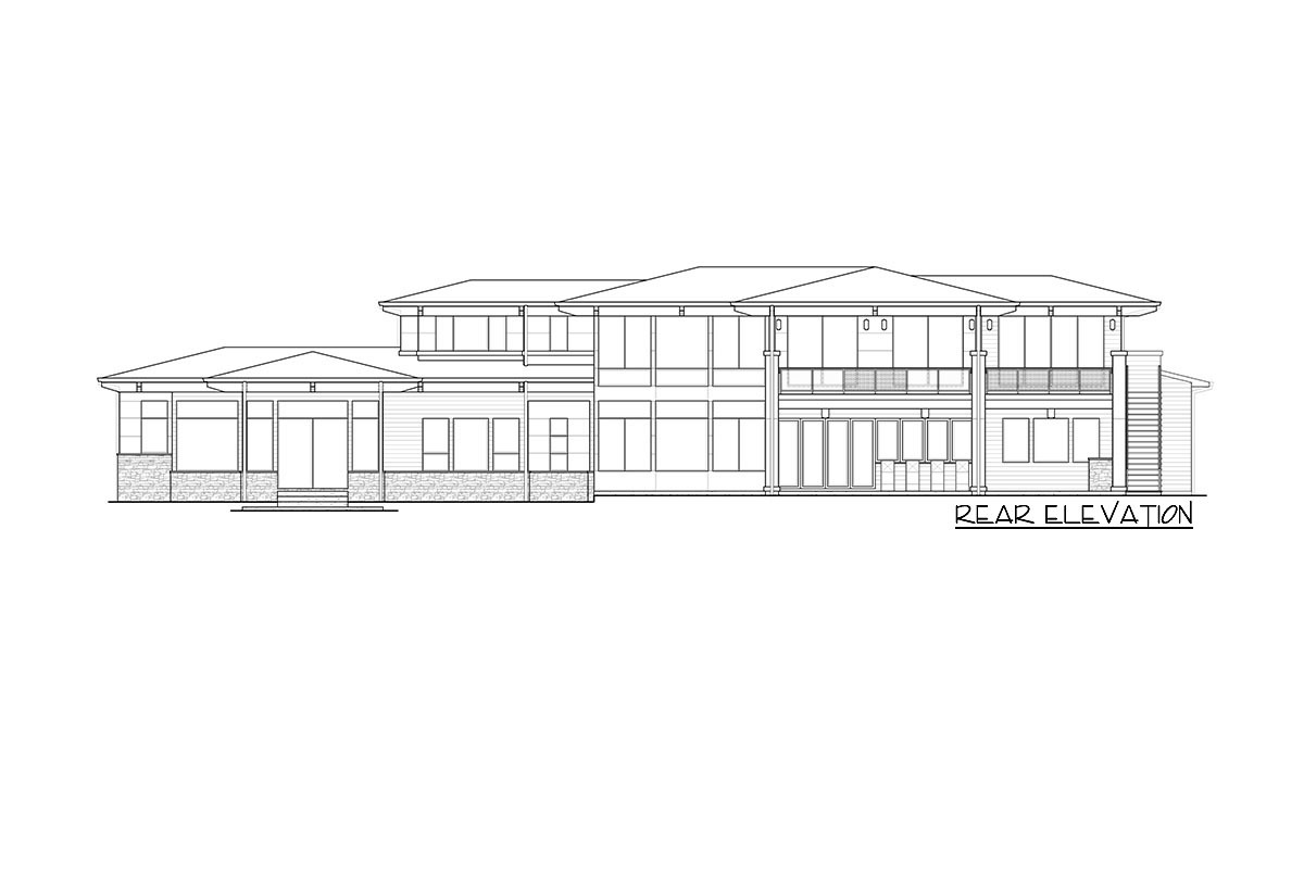Contemporary Prairie Home Plan with Private Master Wing - 23891JD ...