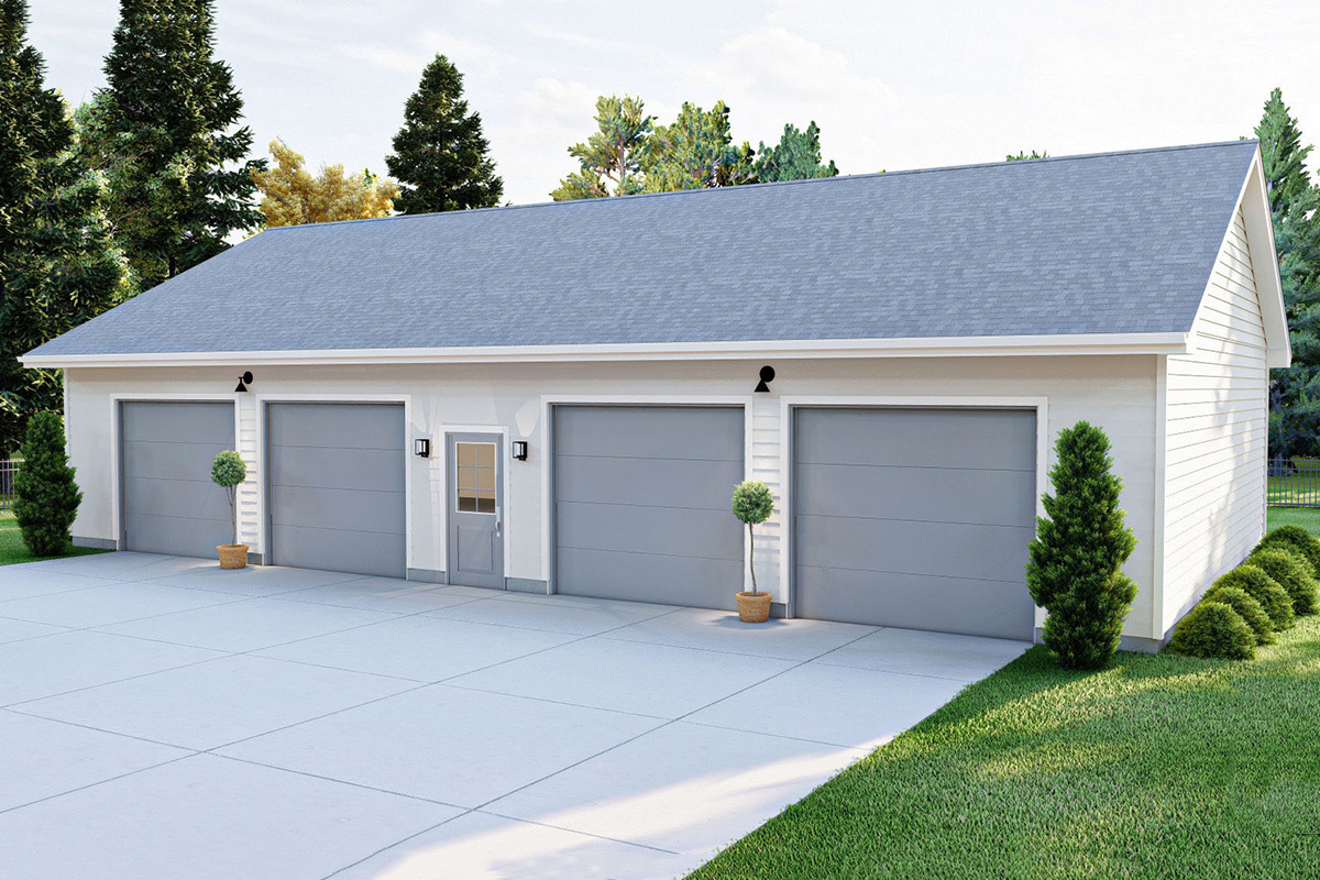 Wonderful 4 Car Detached Garage - 623029DJ | Architectural Designs ...