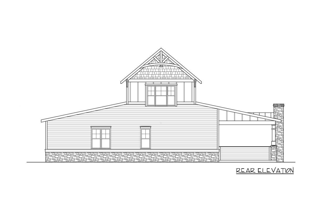 Barn-style House Plan with Indoor and Outdoor Kitchens - 360086DK ...