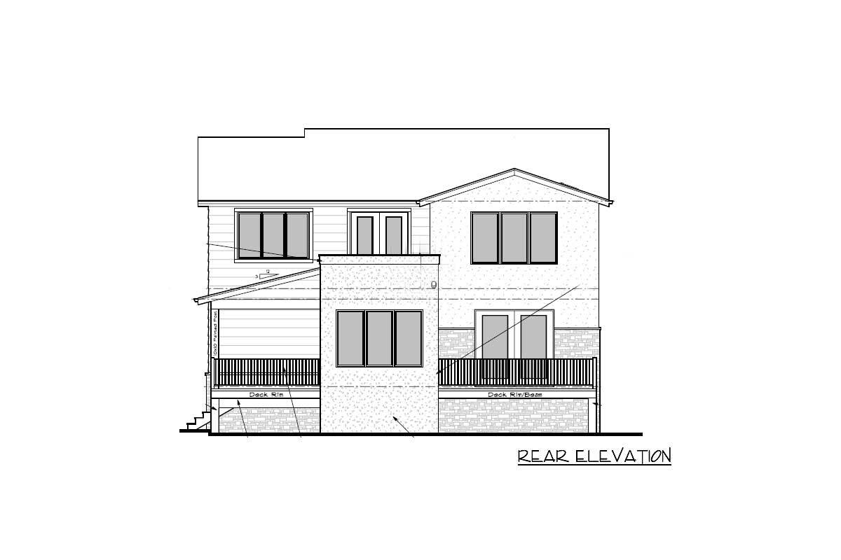 40-Foot Wide Modern Contemporary House Plan with 2-Story Living Room ...