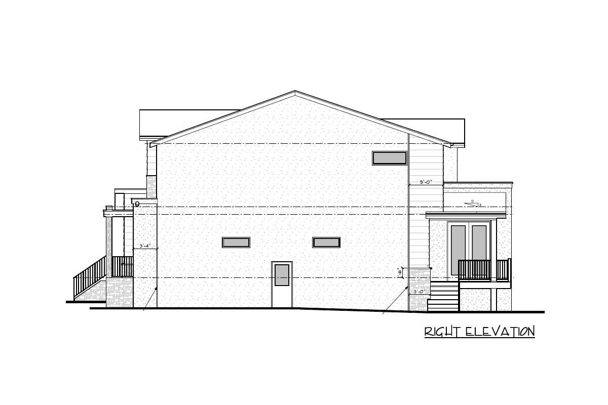 40-Foot Wide Modern Contemporary House Plan with 2-Story Living Room ...