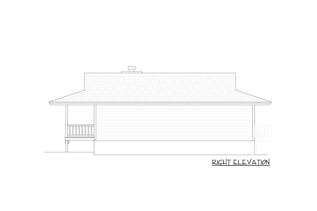 Southern Cottage Plan with Open Living Space - 68831VR | Architectural ...