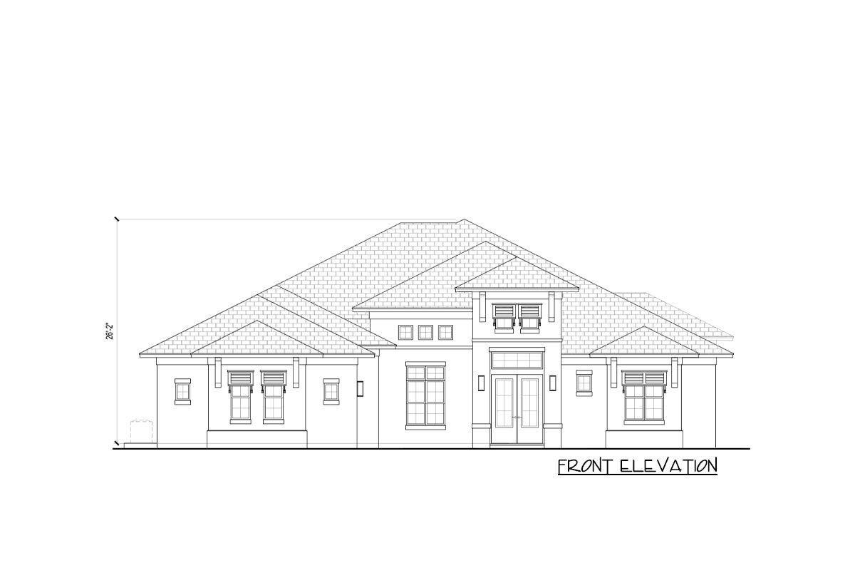4-Bed Southern Coastal Home Plan with Study - 65720BS | Architectural ...