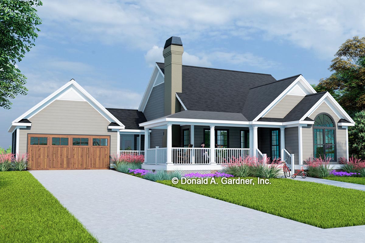Plan 444026GDN: Country Cottage Plan with Screened Porch