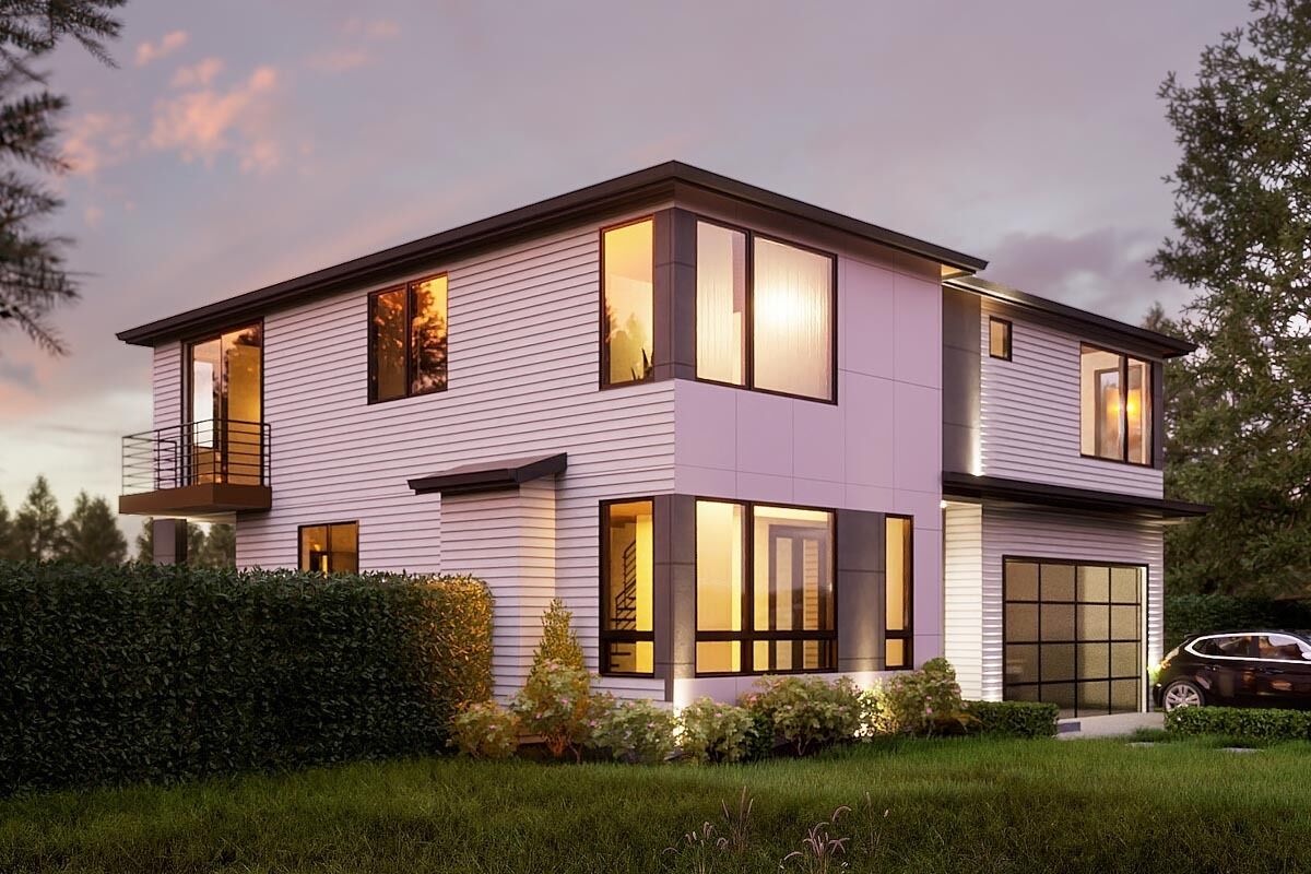 3248 Square Foot Modern House Plan with All 4 Bedrooms - and Laundry ...