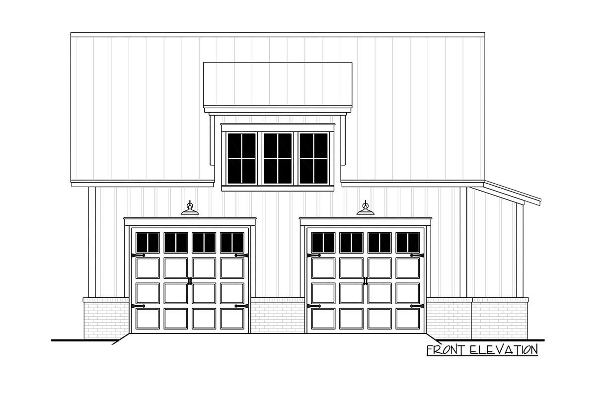 2-Car Detached Garage with Oversized Doors - 51879HZ | Architectural ...