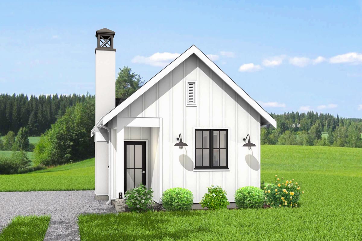 Tiny Farmhouse Plan Perfect Makes a Great Home Office or Artist's ...