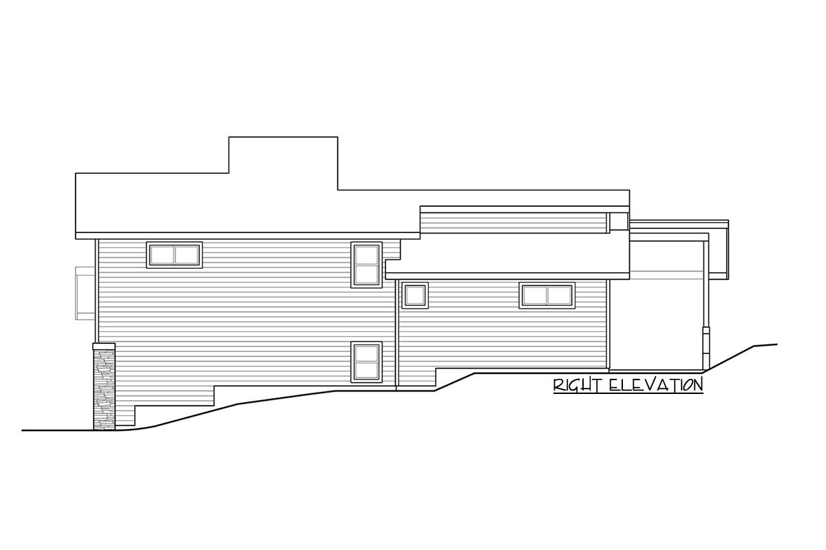 Modern Split Level House Plan with Street Level Garage - 72307DA ...