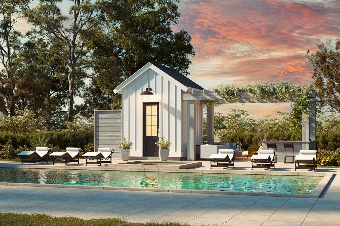 Pool House with Lounge Area - 270053AF | Architectural Designs - House ...
