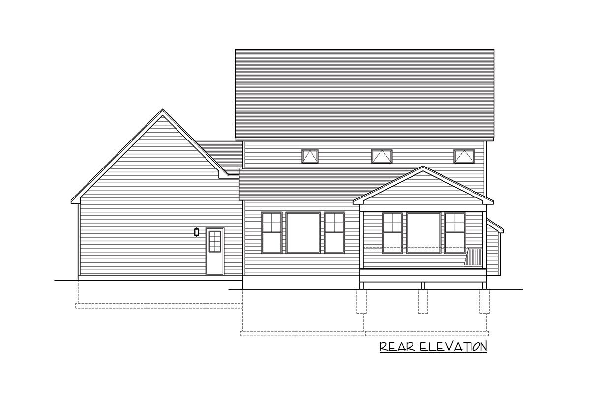 Traditional Country Home Plan with Study and Covered Porch - 790114GLV ...