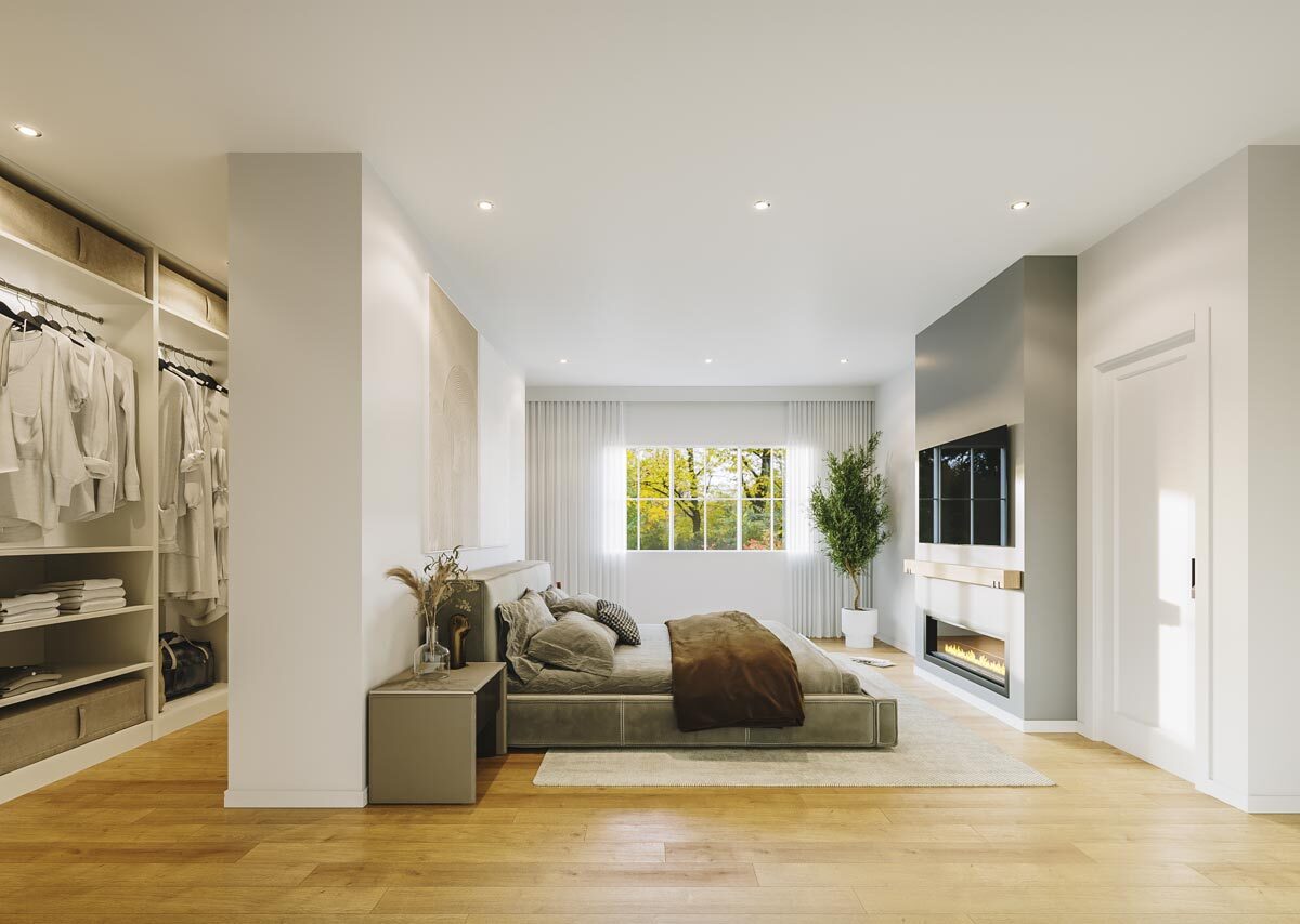 Family Home Plan with Upstairs Home Office and Parents' Suite and a ...