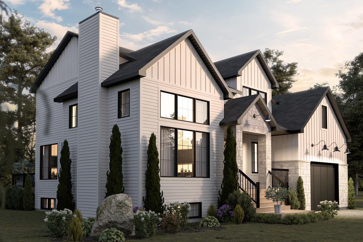 Family Home Plan with Upstairs Home Office and Parents' Suite and a ...