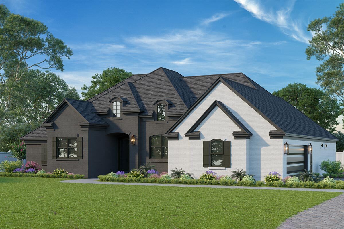 Transitional European Home Plan with Split-bed Layout - 461029DNN ...