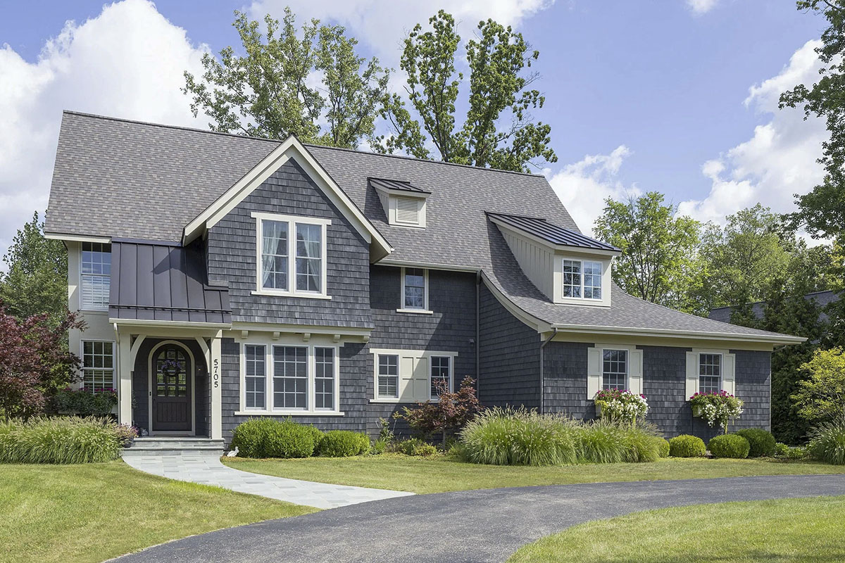 Plan 970098VC: Shingle-Style Home Plan with Home Office and Two Mud ...