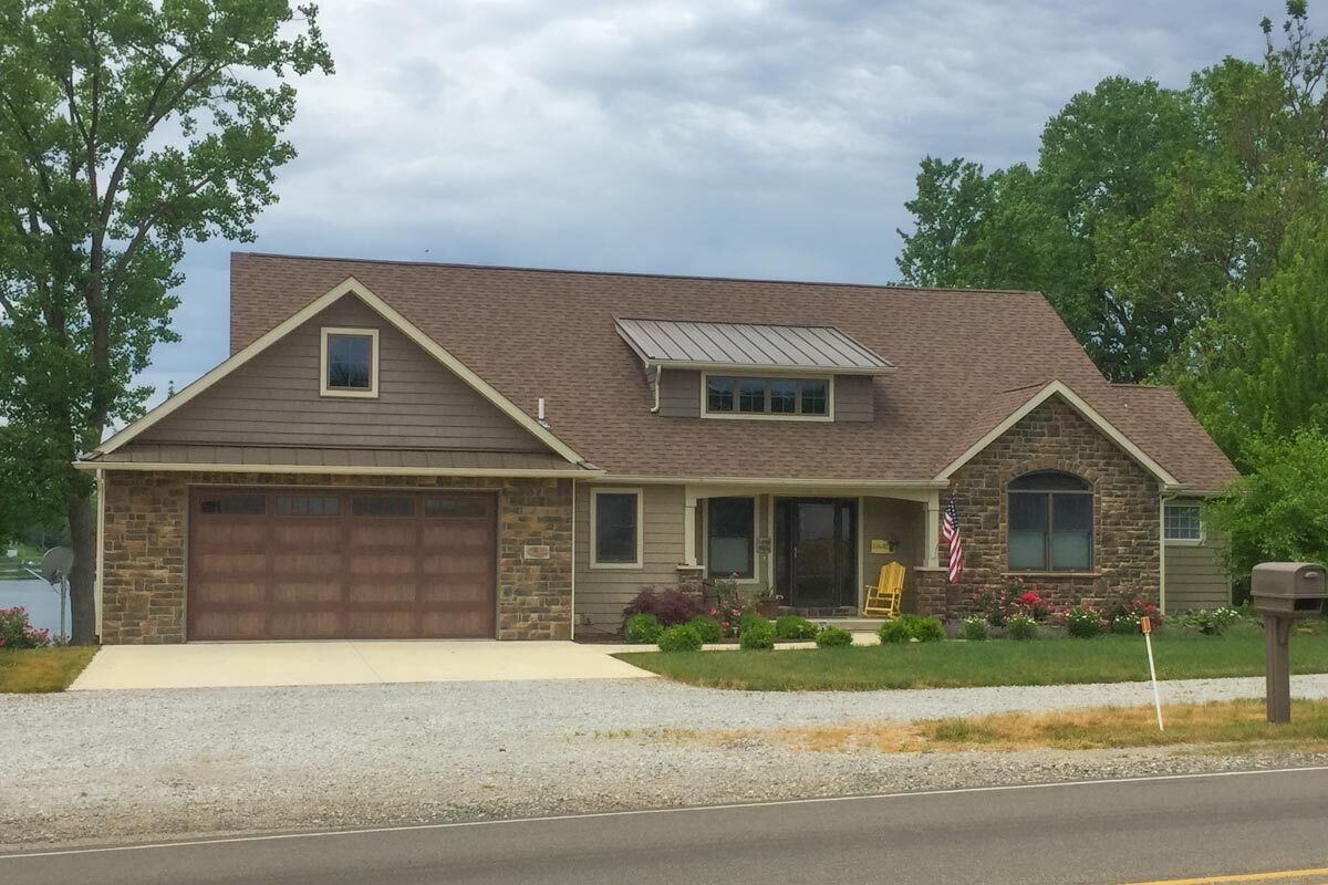 Rustic One-story House Plan with Open Floor Plan Vaulted Ceilings in ...