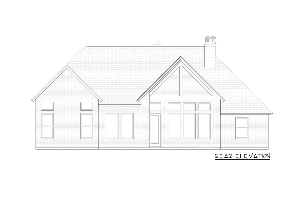 One-Story Split Bedroom Transitional Tudor Home Plan - 818007JSS ...