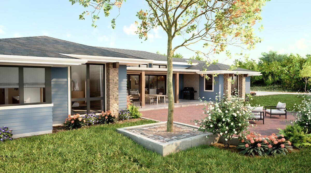 One-Story Modern Prairie-Style Home Plan with Home Office - 69199AM ...
